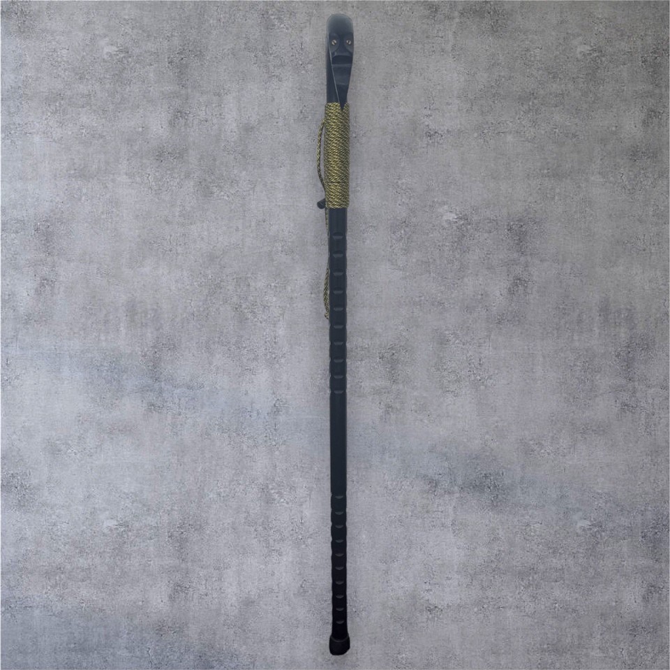 Walking Cane Black Mobility Personal Protection Palm Rest Hickory ...