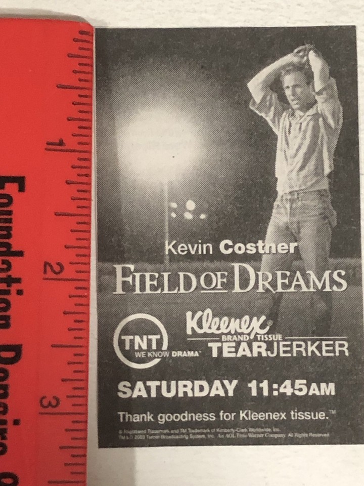 Field Of Dreams Kevin Costner Movie Print Ad Ray Liotta James Earl ...