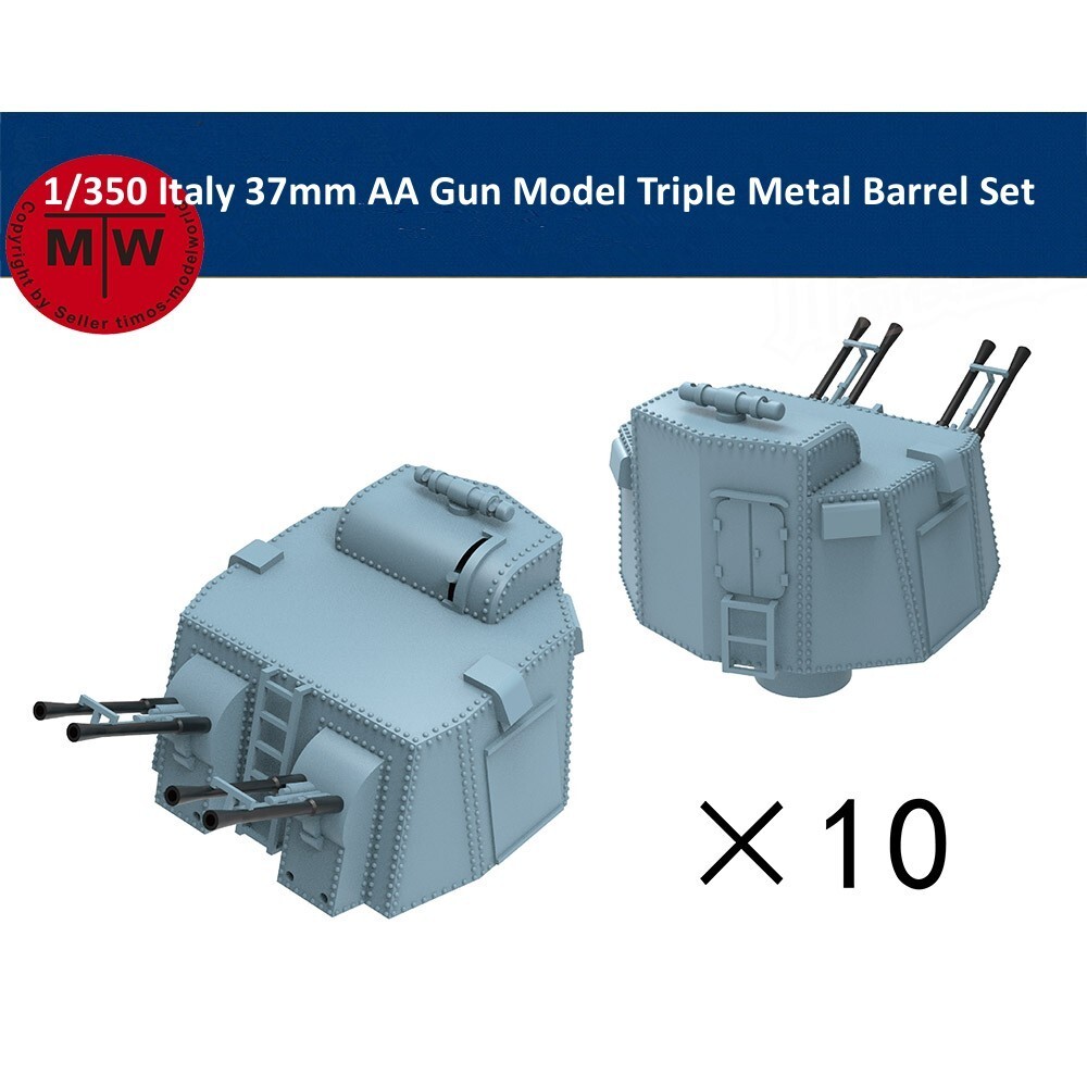 1/350 Italy 37mm or 65mm or 90mm AA Gun Model Metal Barrels 4versions ...