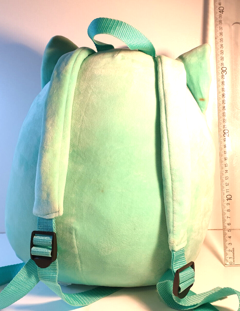 Aqua Cat Unicorn Plush Squishmallow Backpack Soft Zipper Straps Rainbow ...