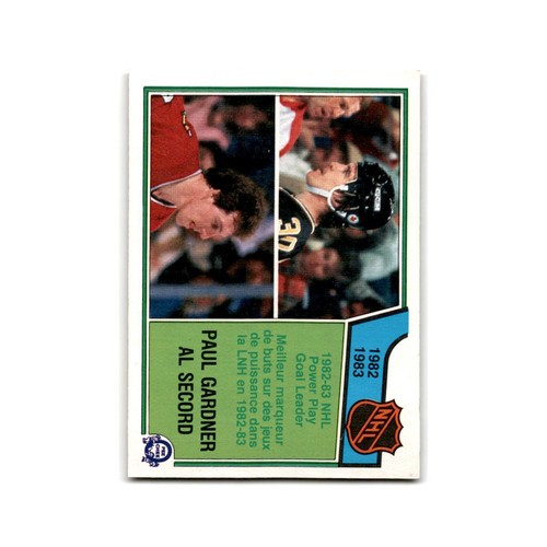 1983 O-Pee-Chee Paul Gardner Al Secord PPG Goal Leaders #219 | eBay