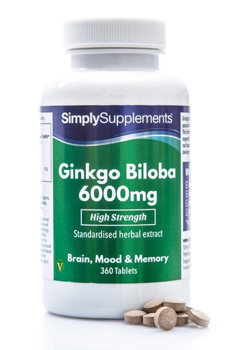 Ginkgo Biloba 6000mg * 360 Tablets * New & Improved Formula ...