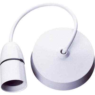 Eagle Pendant Light Fitting Ceiling Rose White B22 T1 Bayonet Premium ...