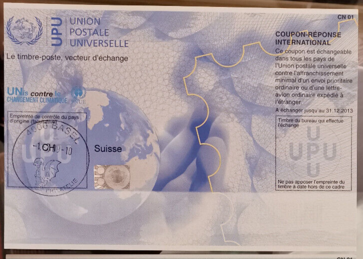 SWITZERLAND 2009, INTERNATIONAL REPLY COUPON, IRC, FREE SHIPPING!!! | eBay