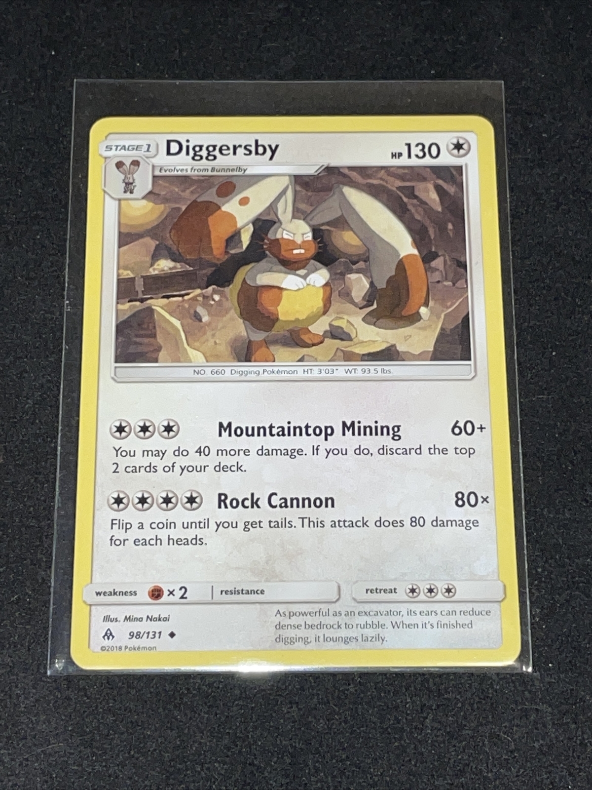 Pokemon TCG 2018 SM Forbidden Light #98/131 Diggersby Uncommon Card NM ...