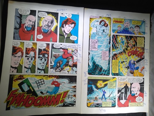 FIRESTORM #8 comic book art DC COMICS 1983 production art Gene D'Angelo ...