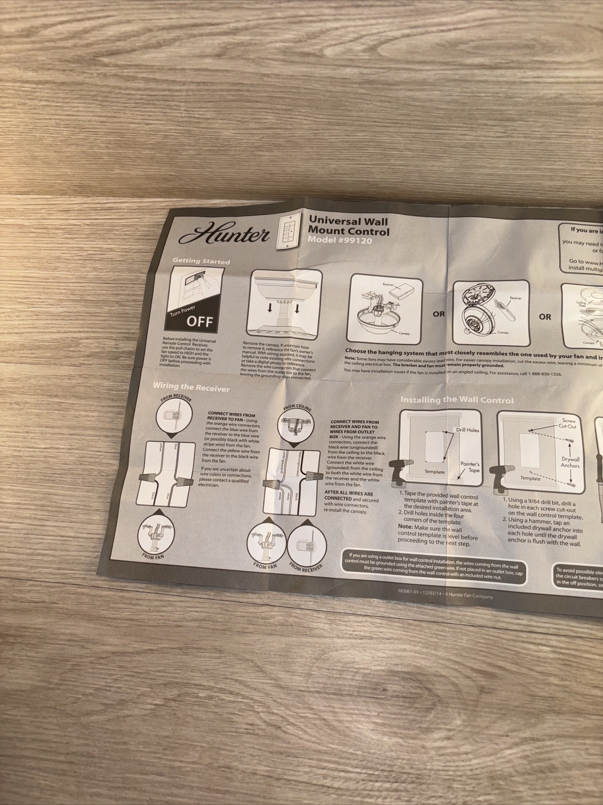 Hunter 99120 Universal Ceiling Fan Light Wall Mount Remote | Shelly ...