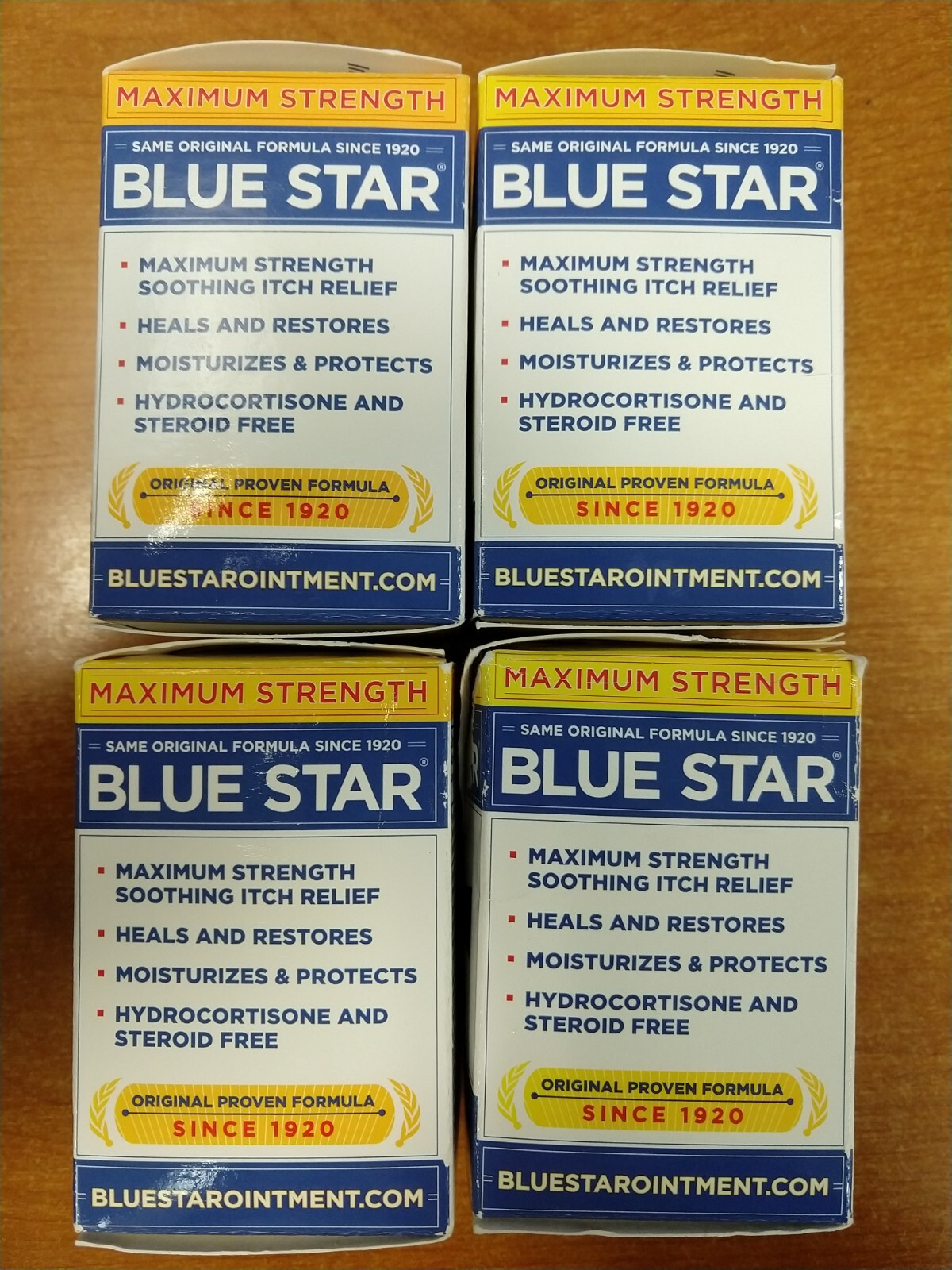 4 Pk Blue Star Medicated Ointment Anti-Itch Skin Irritations 2oz (Exp 8 ...