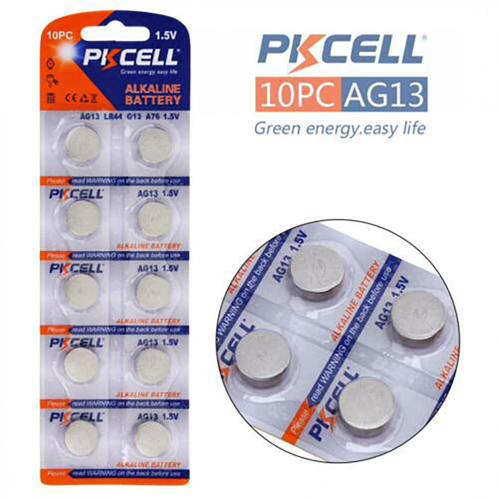 2x Button Battery LR44 AG13 G13 A76 Alkaline 1.5V PKCell Pair Pile | eBay