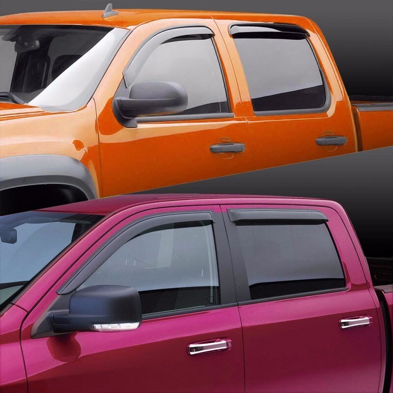 Smoke Tinted Side Window Wind/Rain Vent Deflectors Visors Guard for ...