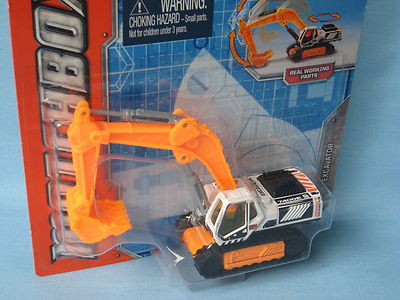 Matchbox Excavator White 115mm Real Working Rigs Toy Model Truck | eBay UK