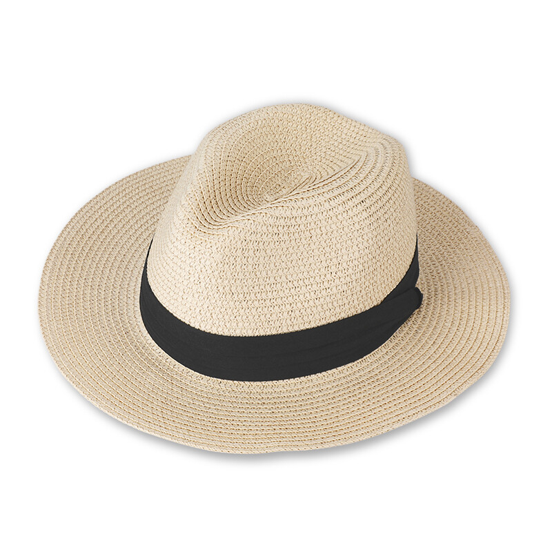 Straw Fedora Hat Trilby Cuban Cap Summer Beach Sun Panama Short Brim ...