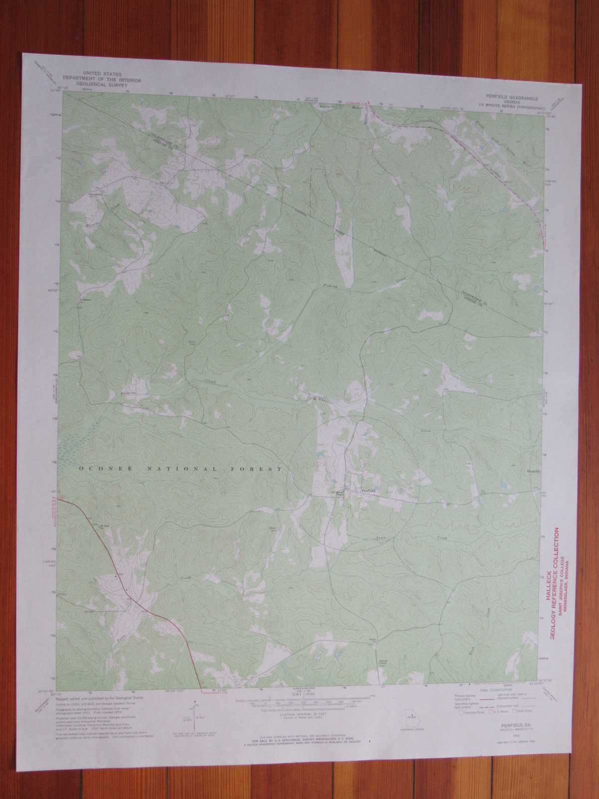 Penfield Georgia 1973 Original Vintage USGS Topo Map | eBay