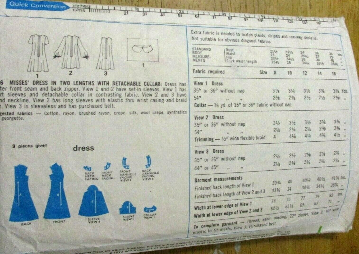 STYLE SEWING PATTERN LADIES DRESS NO. 3626 SIZE | eBay