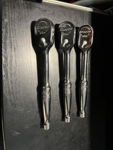 Snap-on Tools USA NEW 3/8" Drive Fine Tooth Standard Handle Chrome ...