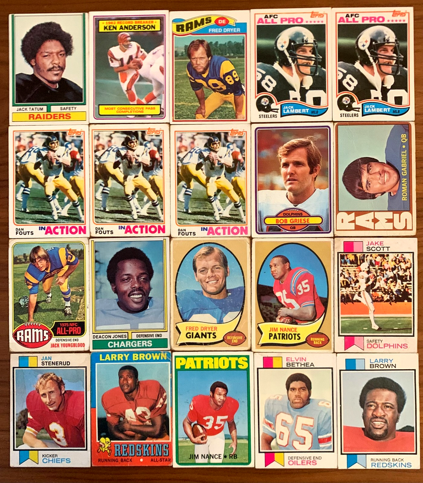 HOF VINTAGE FOOTBALL CARD LOT (200 CARDS!) | eBay