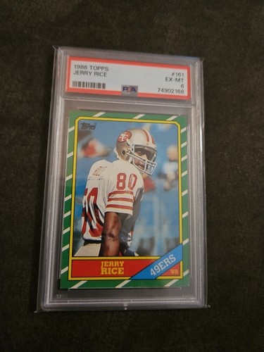1986 Topps #161 Jerry Rice PSA 6 RC Rookie Card, 49ers HOF GOAT | eBay