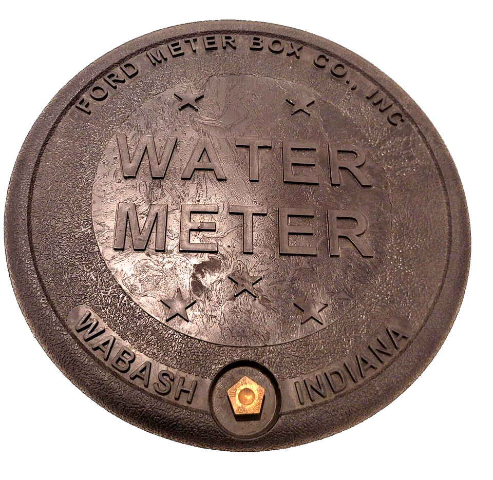 Ford Type-X Polymer Water Meter Box Cover, 12-1/2" lid for 11-1/2" I.D ...