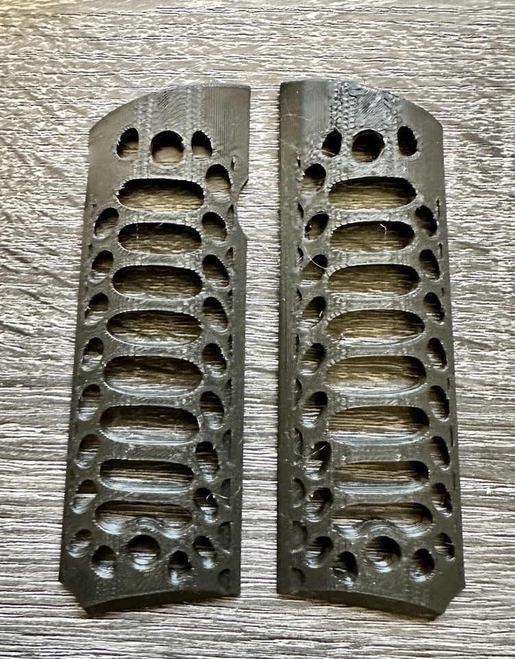 Full Size Colt 1911 Panel Grips Skeleton Black | eBay