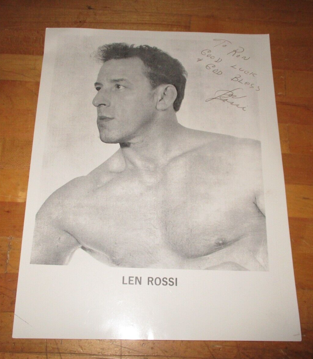 Vintage Len Rossi Signed 8 1/2" x 11" Photo - Famed Wrestler | eBay