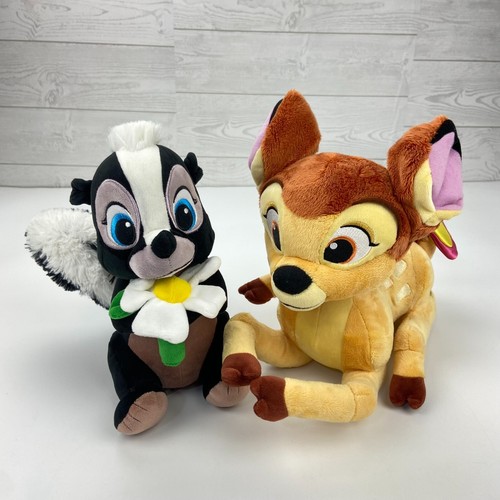 Disney Store Bambi w/Butterfly & Flower Skunk Holding Daisy Plush Toy ...