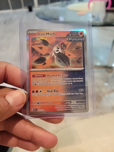 Pokémon TCG Iron Moth Paradox Rift 028/182 Regular Holo Rare PACK FRESH ...