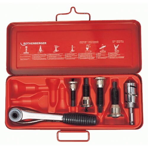ROTHENBERGER 2.2121 Tube TEE EXTRACTOR Header SET 1/2 5/8 3/4 7/8 Inch ...
