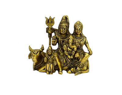Brass Shiv Parivar Neelkanth Mahadeva Parvati Ji Brass Sculpture for ...