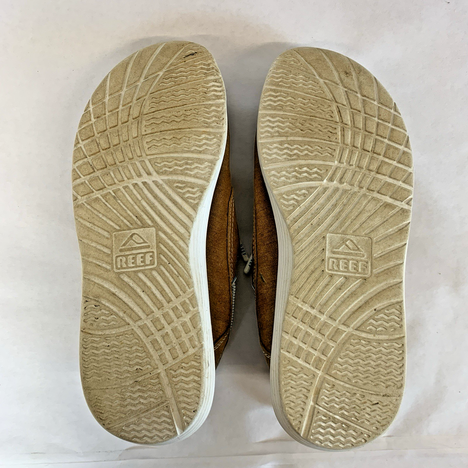 Reef Boat Shoes Mens 10.5 Brown Swellsole Pier Low Top Adjustable Laces ...