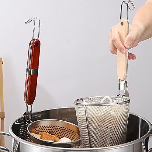 2x Stainless Steel Spaghetti Strainer Spoon Noodle Pasta Mesh Strainer ...