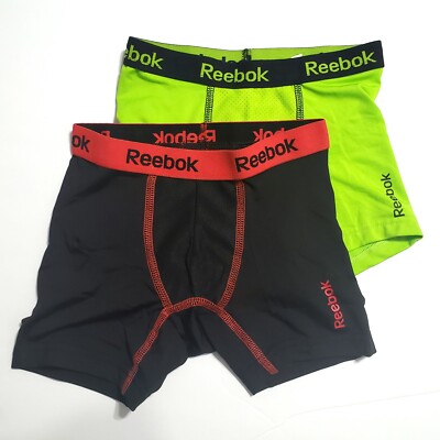 New Boy's Reebok 2 Performance Boxer Briefs Green Red Black S 6 / 7 | eBay