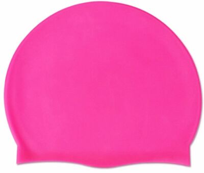 Silicone Water Proof PINK Swim Cap Professional Swimming Training Hat ...