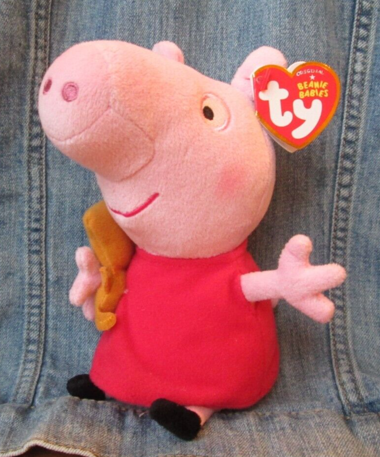 PEPA PIG HOLDING TEDDY BEAR 7" PLUSH Ty Beanie Babies THK6 | eBay