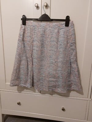 Brora Size 10 A Line Lined Skirt Length 21 Linen | eBay UK