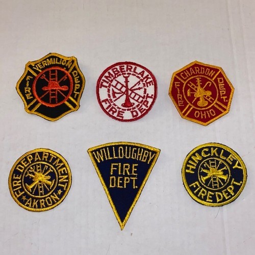 Vintage Lot of 6 Ohio Fire Department Patches | eBay