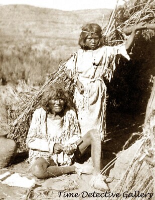 Native American Paiute Kai-vav-its & Daughter, Arizona 1874-Historic ...