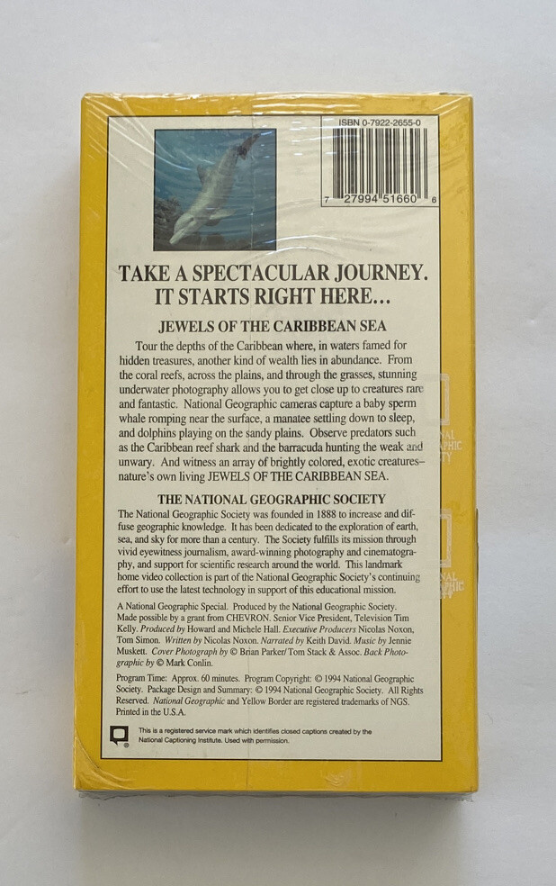 National Geographic Video - Jewels of the Caribbean Sea (VHS, 1997) for ...