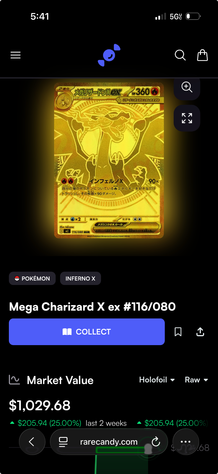 Gold Mega Charizard X EX 130/094 - English - Pokémon Phantasmal Flames - MINT | eBay