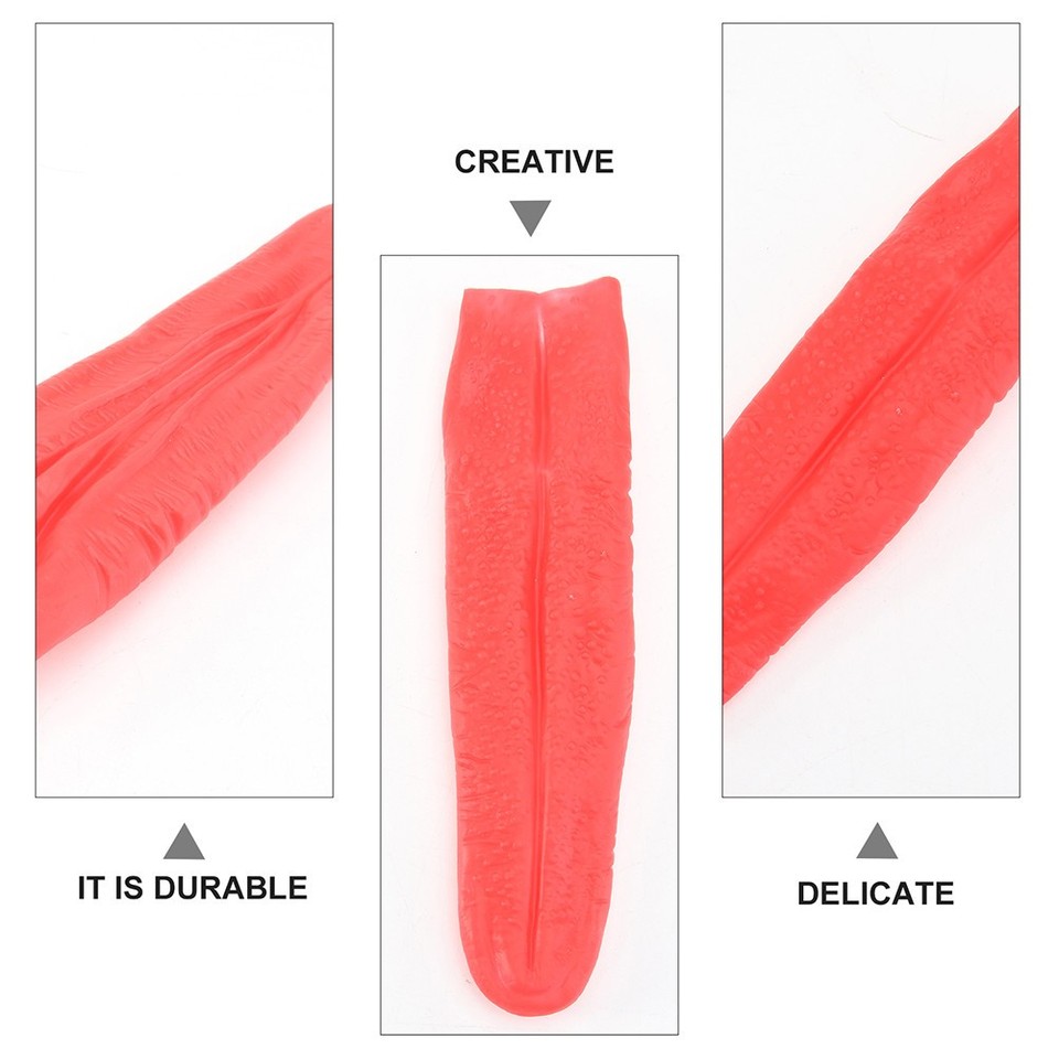 Long Tongue Props Lifelike Tongue Halloween Cosplay Prop Fake Stretchy ...