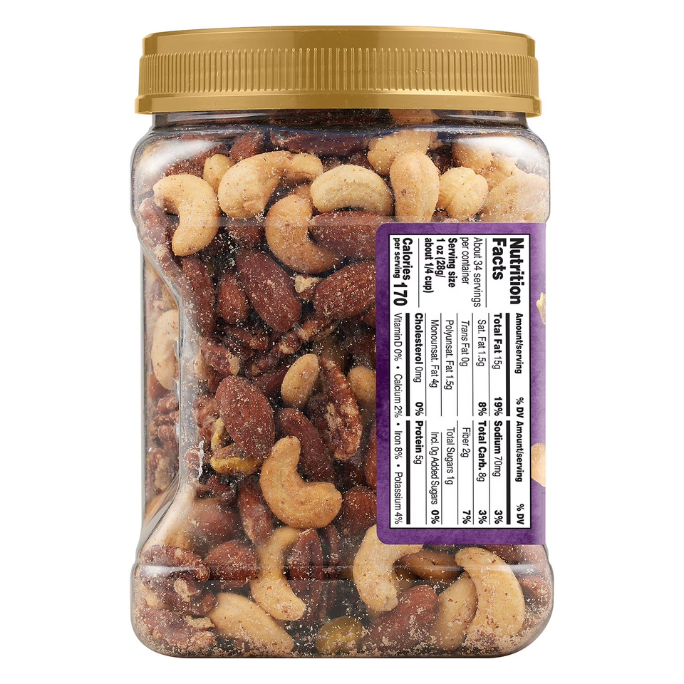 2 Packs Member's Mark Deluxe Mixed Nuts with Sea Salt 34 OZ Each Pack ...