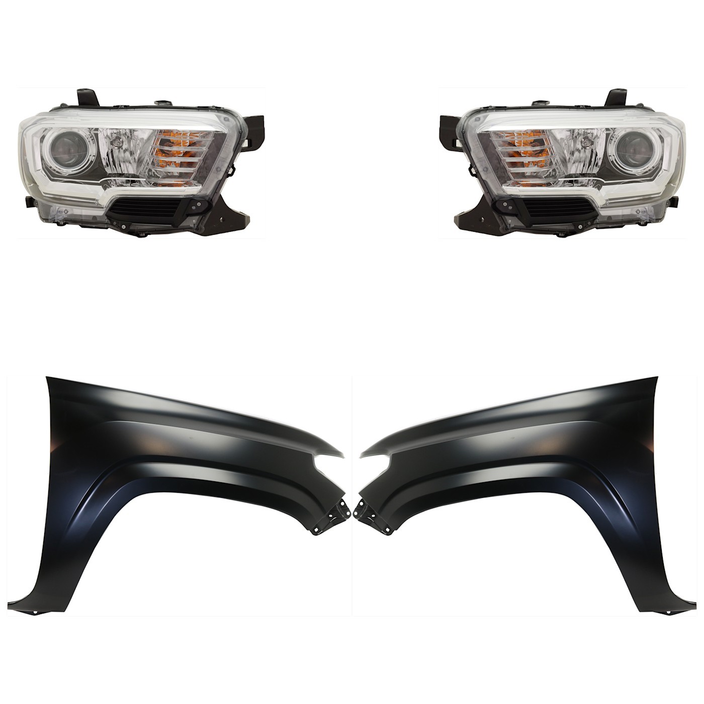 Headlight Kit For 2018 Toyota Tacoma Driver and Passenger Side Assy ...