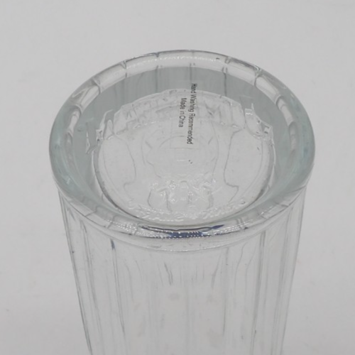 Jim Beam Whiskey Highball Ribbed Glass Ribbon Logo Snowflakes Embossed ...