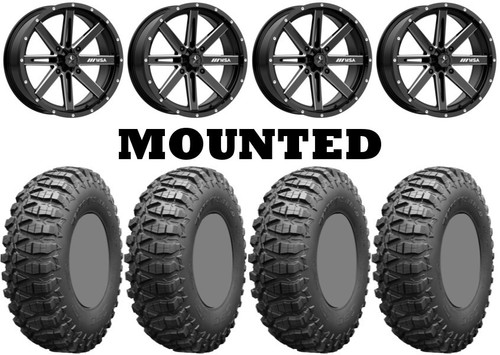 Kit 4 GBC Terra Master SQ Tires 30x10-14 on MSA M41 Boxer Gloss Black ...