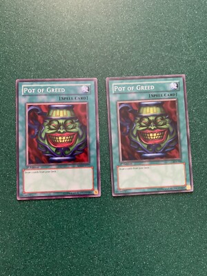 Yu-gi-oh Spell Cards Pot Of Greed Selling Both Together | eBay