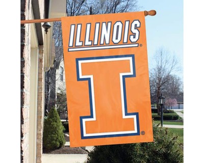 ILLINOIS FIGHTING ILLINI PREMIUM APPLIQUE & EMBROIDERED 2-SIDED BANNER ...