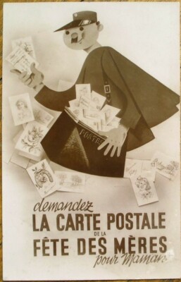 Mailman/Postman & Mothers Day Postcards 1930 Realphoto French Fantasy ...