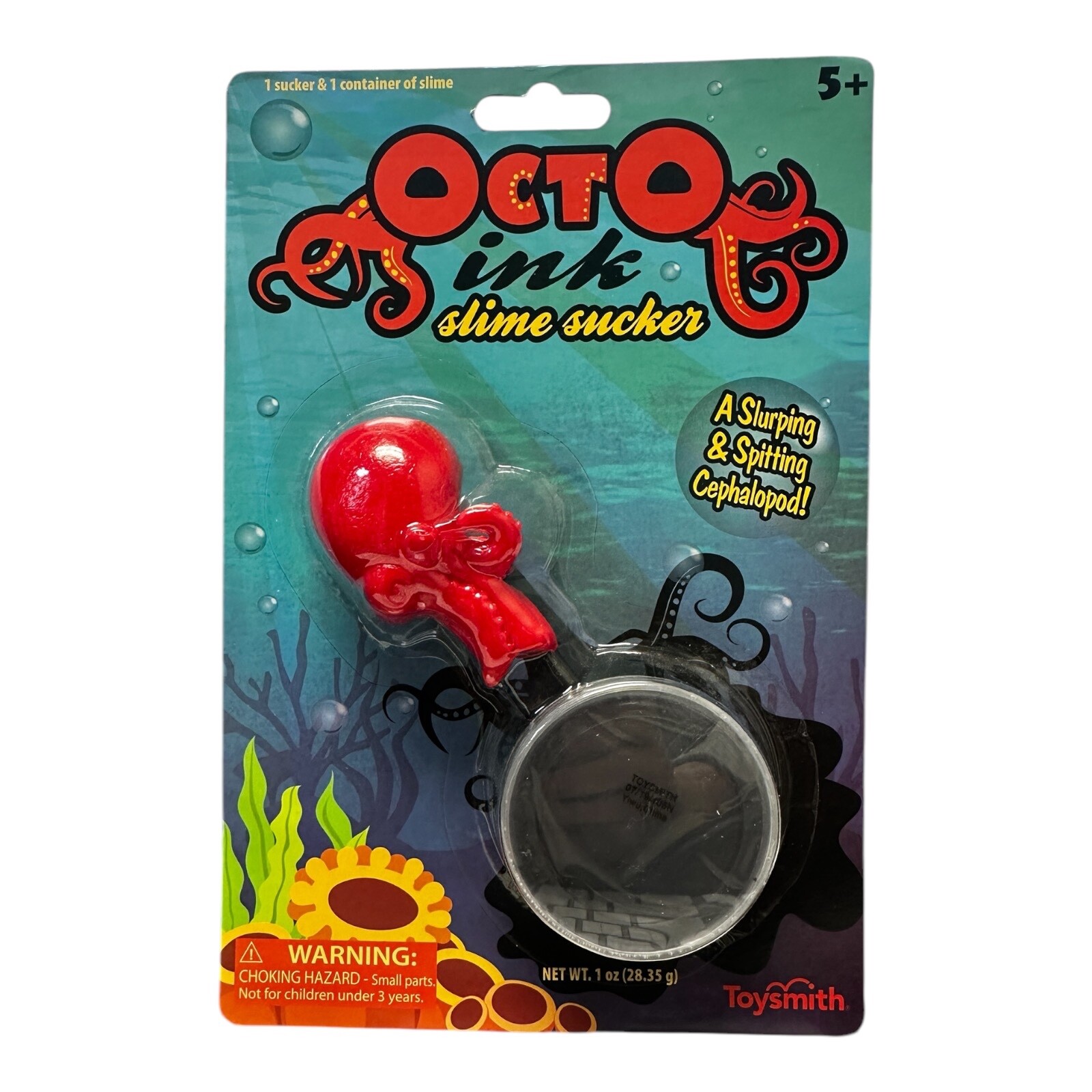Octo Ink Slime Sucker, A Slurping and Spitting Cephalopod, Toysmith ...