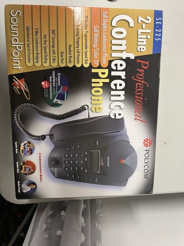 Polycom SoundPoint Pro SE-225 2-Line Conference Phone w/ A/C Adapter | eBay