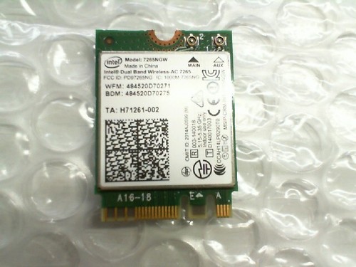 7265NGW Intel Wireless-AC 7265 802.11ac 867M NGFF Dual Band Wifi+ BT 4. ...