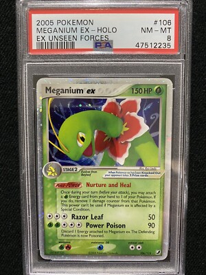 2005 Pokemon EX Unseen Forces Meganium EX Holo 106/115 PSA 8 NM-MT | eBay